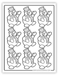 Snowman Templates (Free PDF Printables) - Simply Love Coloring