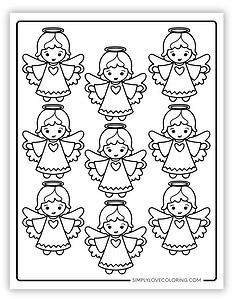 Angel Templates (Free PDF Printables) - Simply Love Coloring