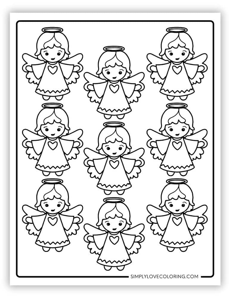 Angel Templates (Free PDF Printables) - Simply Love Coloring