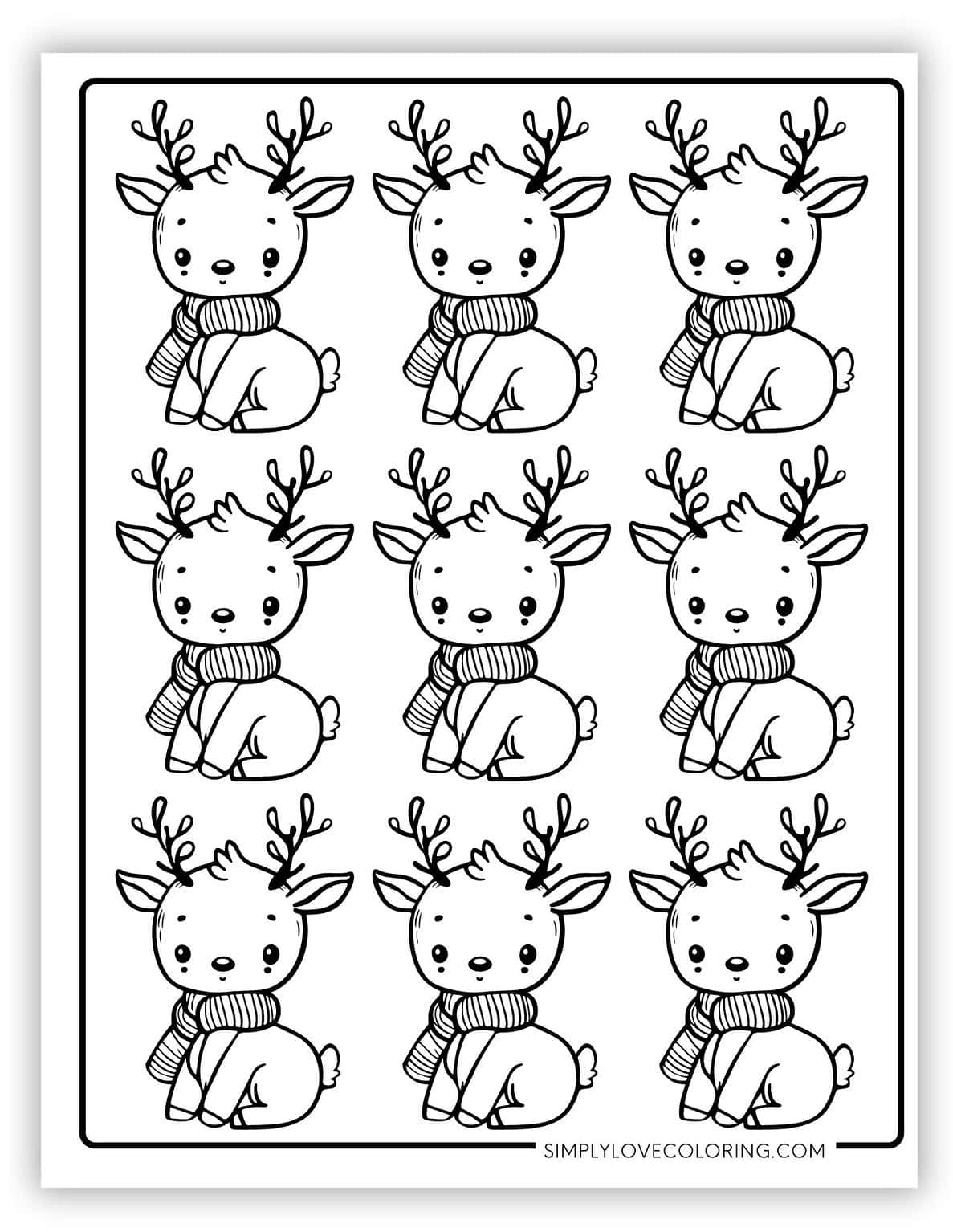 Reindeer Templates (Free PDF Printables) - Simply Love Coloring