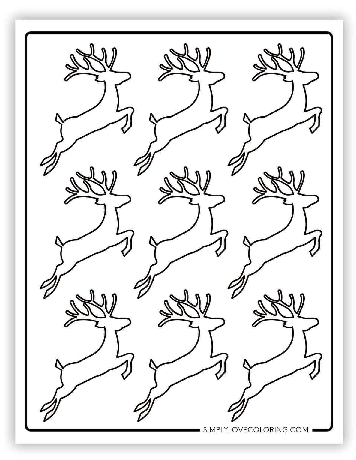 Reindeer Templates (Free PDF Printables) - Simply Love Coloring