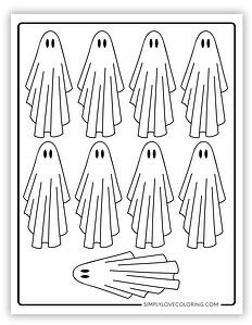 Ghost Templates (Free PDF Printables) - Simply Love Coloring