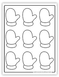 Mitten Templates (Free PDF Printables) – Simply Love Coloring