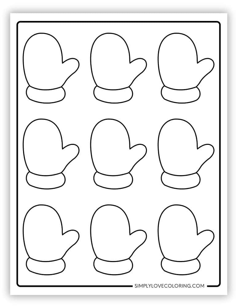 Mitten Templates (Free PDF Printables) – Simply Love Coloring