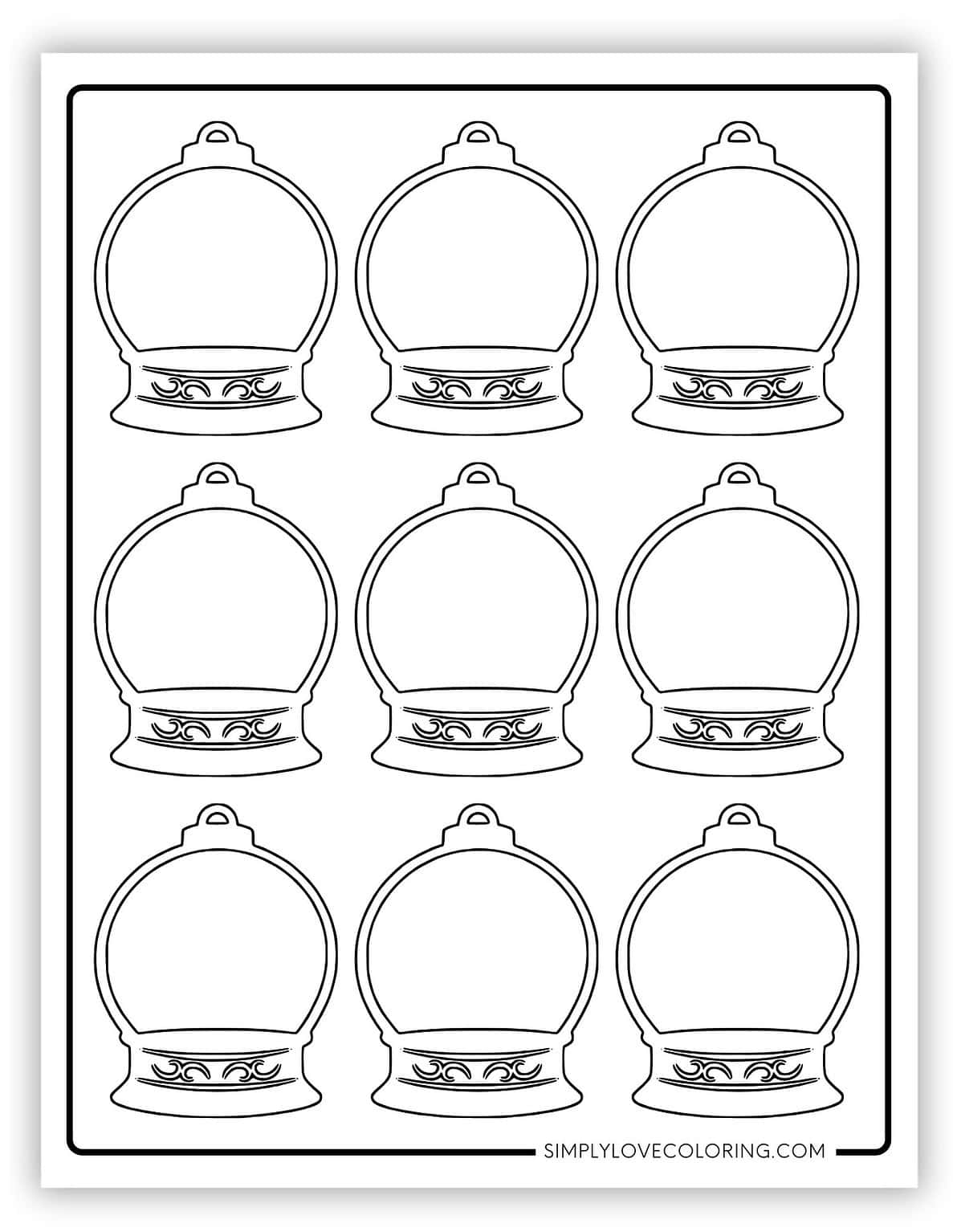 Snow Globe Templates (Free PDF Printables) - Simply Love Coloring
