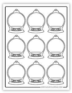 Snow Globe Templates (Free PDF Printables) - Simply Love Coloring
