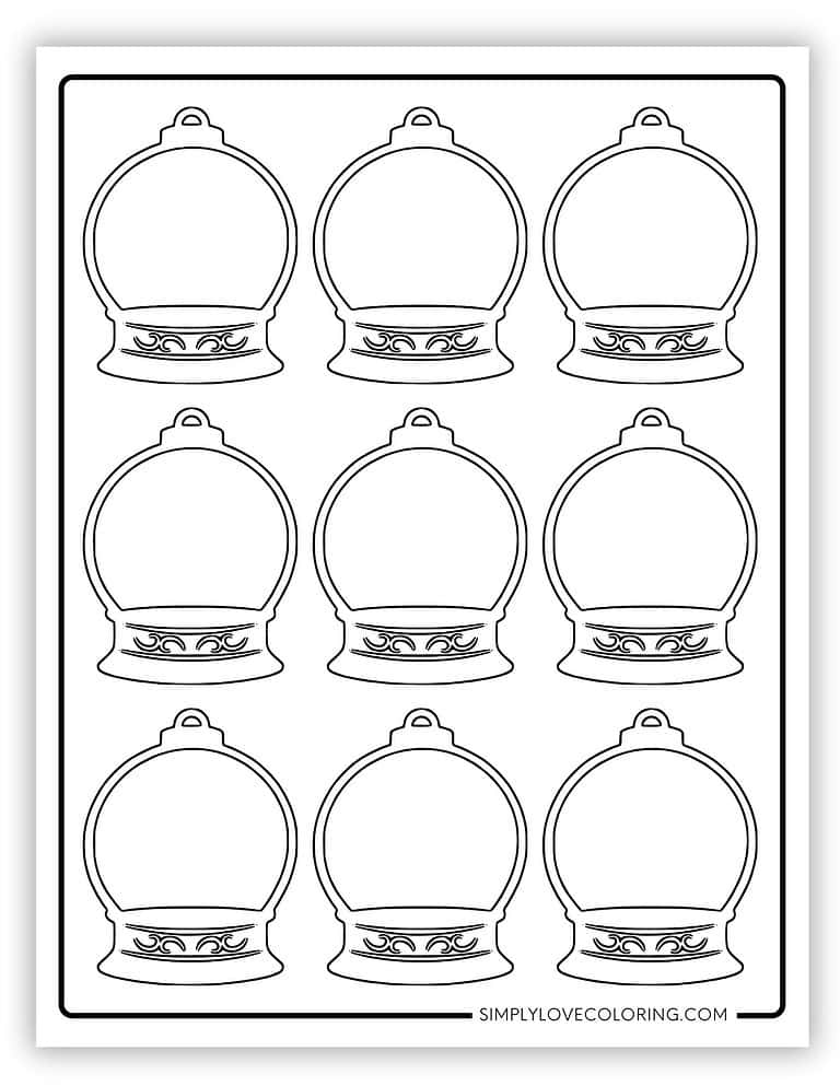 Snow Globe Templates (Free PDF Printables) - Simply Love Coloring