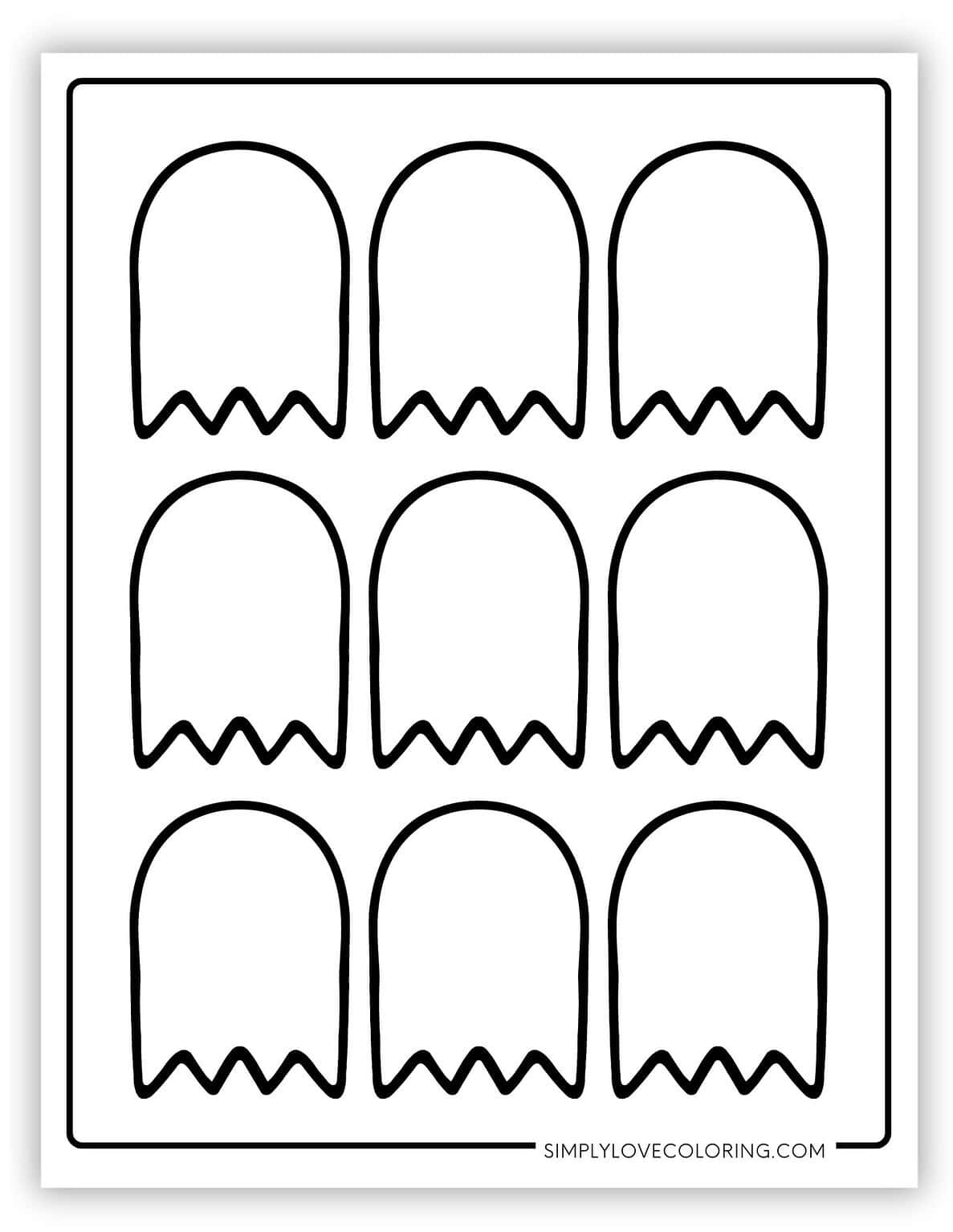 Ghost Templates (Free PDF Printables) - Simply Love Coloring