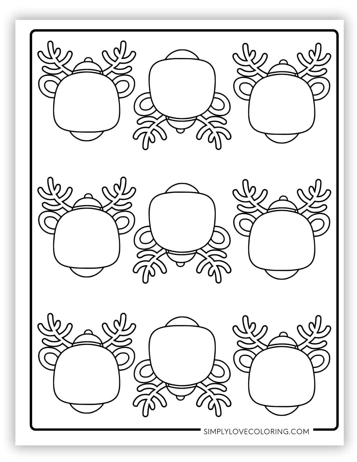 Reindeer Templates (Free PDF Printables) - Simply Love Coloring