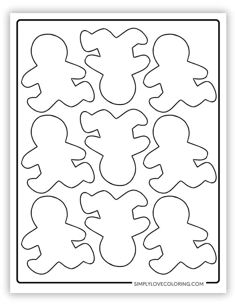 Gingerbread Man Templates (Free PDF Printables) - Simply Love Coloring