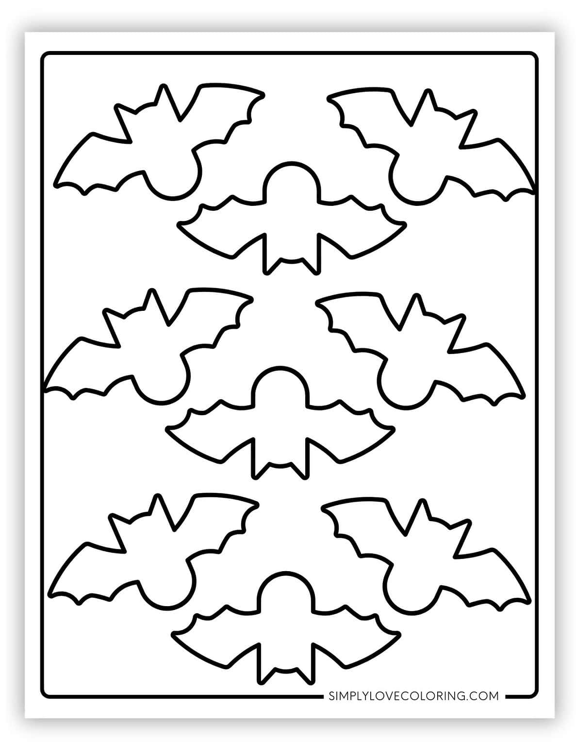 Bat Templates (Free PDF Printables) - Simply Love Coloring