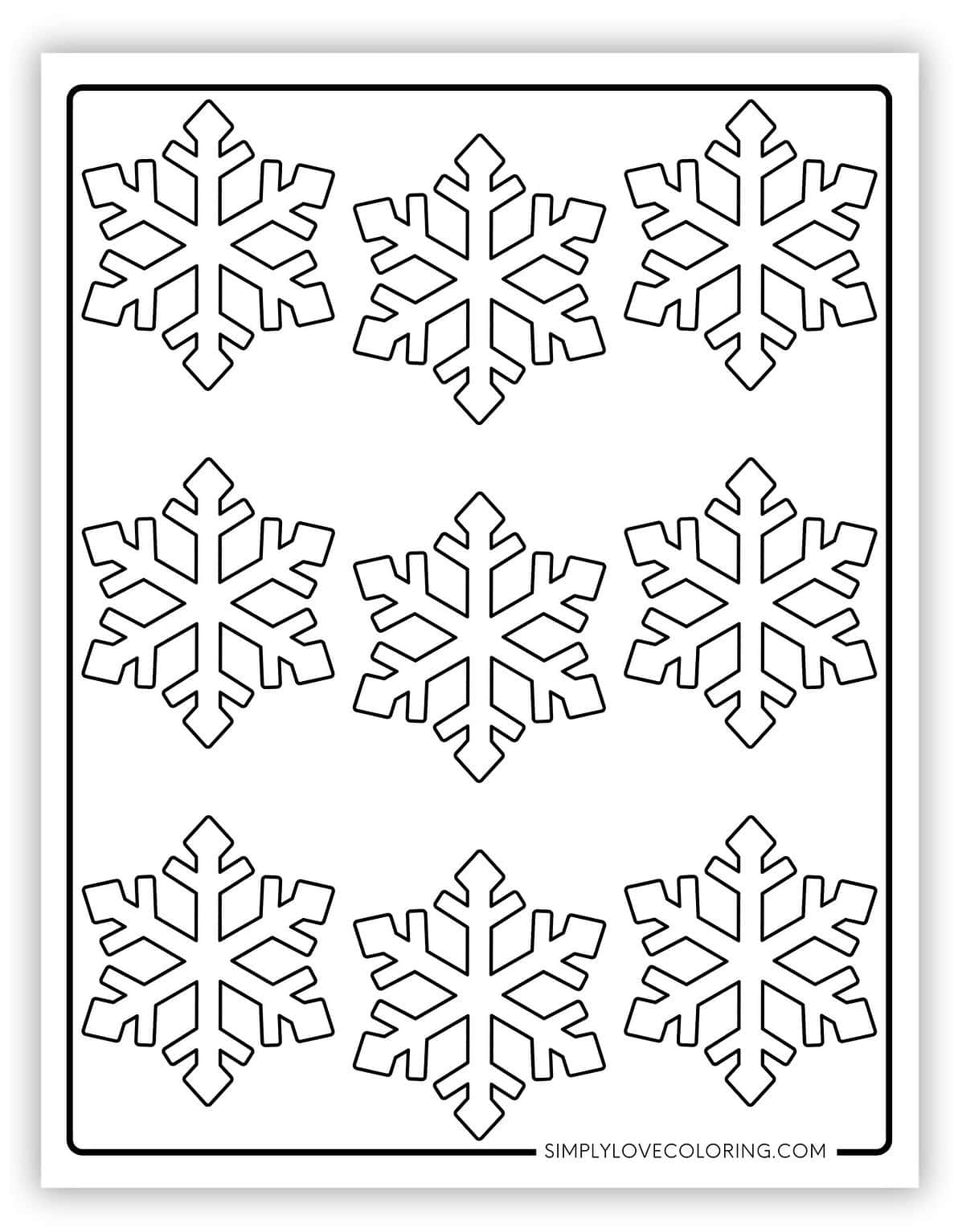Snowflake Templates (Free PDF Printables) - Simply Love Coloring