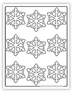 Snowflake Templates (Free PDF Printables) - Simply Love Coloring