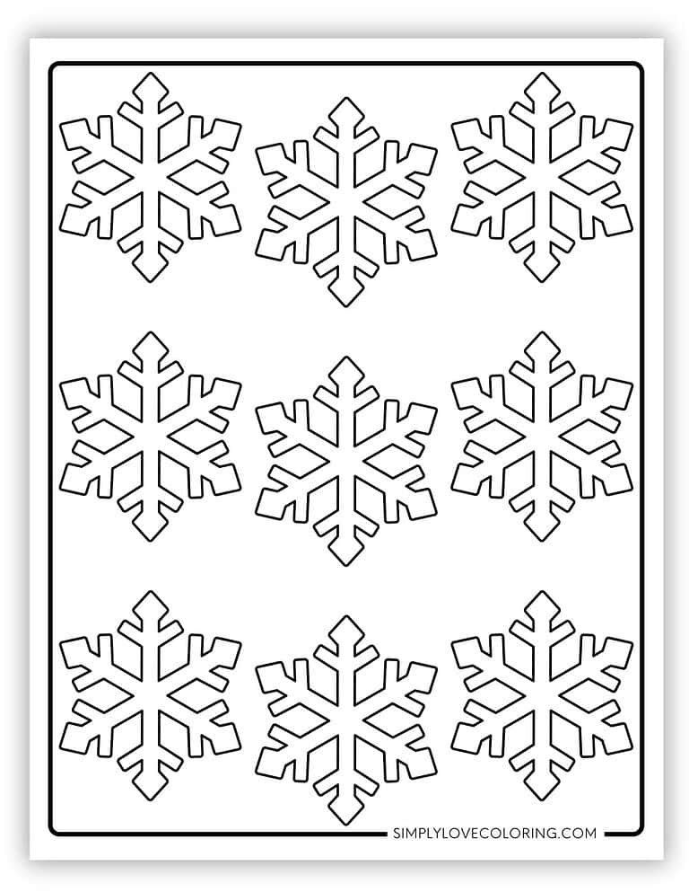 Snowflake Templates (Free PDF Printables) - Simply Love Coloring