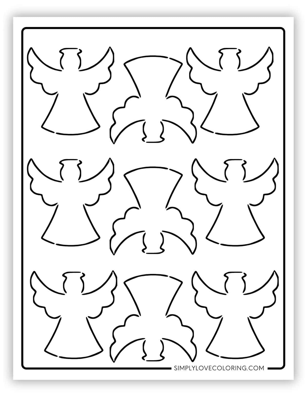 Angel Templates (Free PDF Printables) - Simply Love Coloring