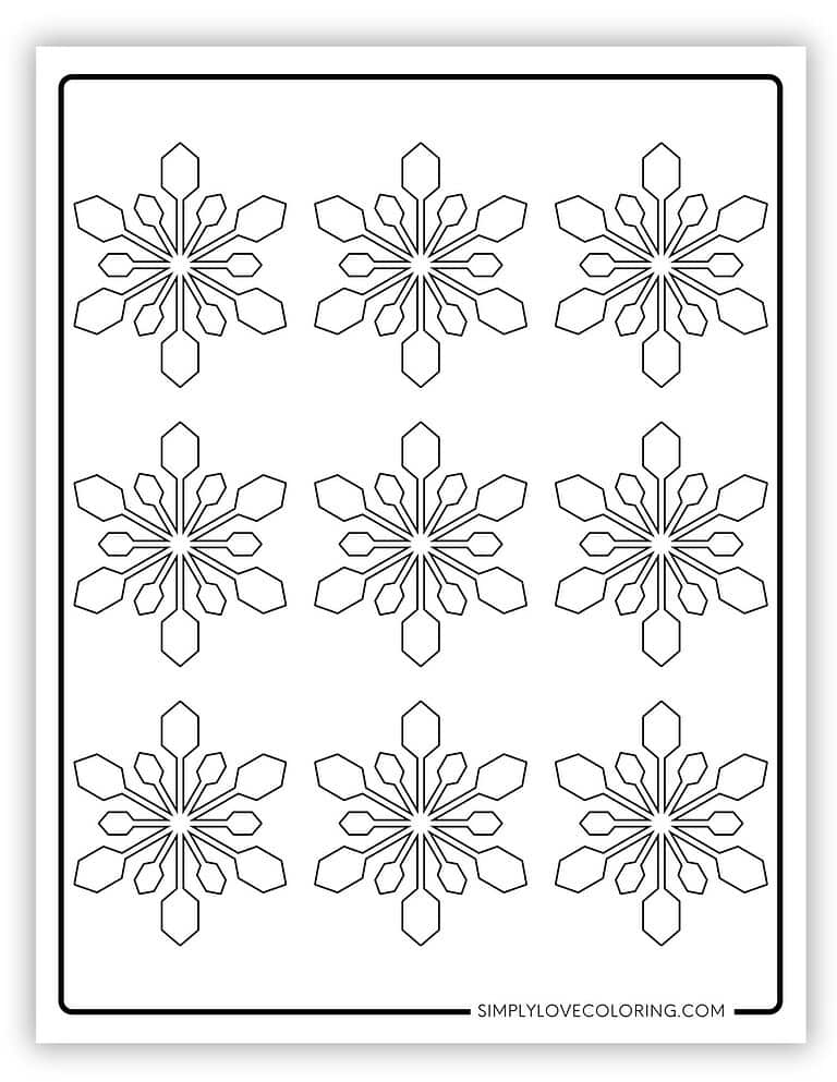 Snowflake Templates (Free PDF Printables) - Simply Love Coloring