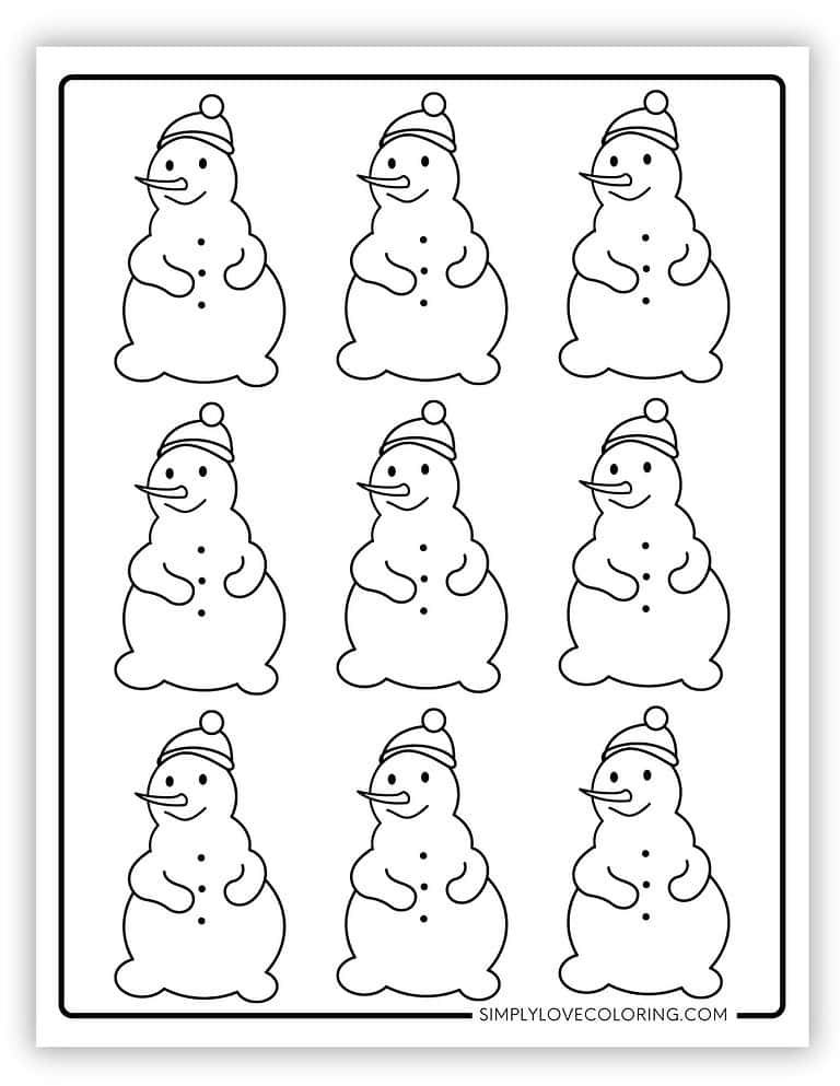 Snowman Templates (Free PDF Printables) - Simply Love Coloring