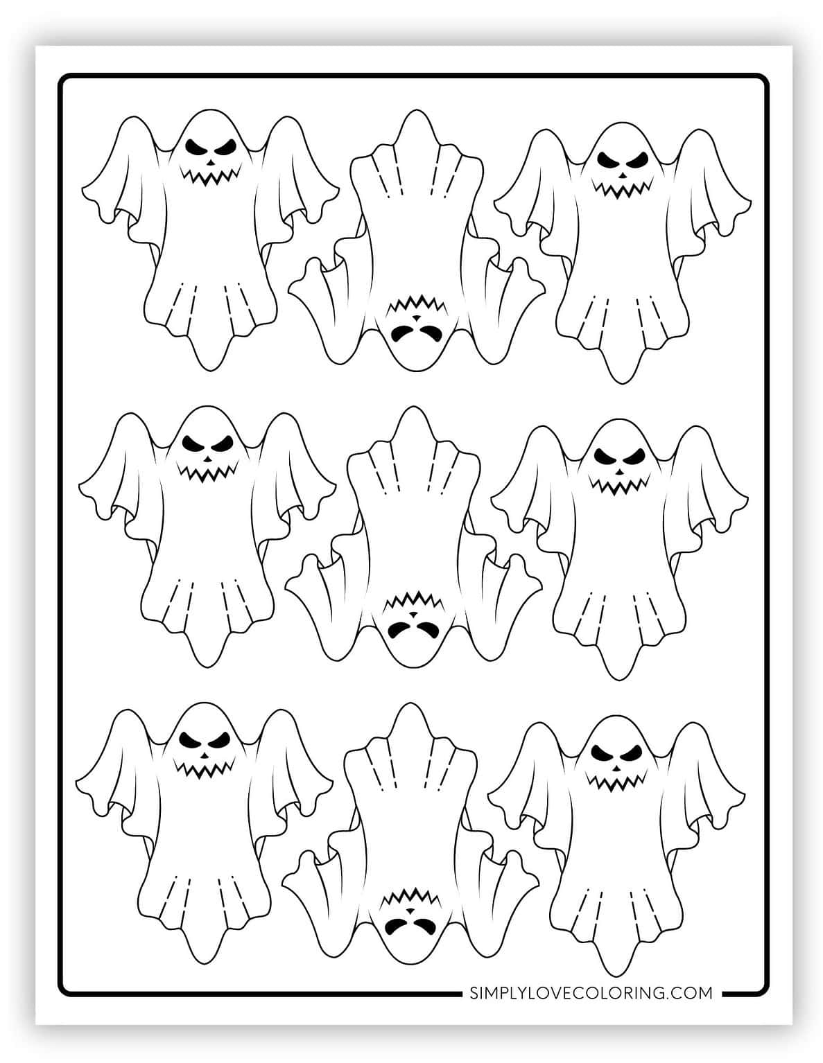 Ghost Templates (Free PDF Printables) - Simply Love Coloring