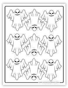 Ghost Templates (Free PDF Printables) - Simply Love Coloring