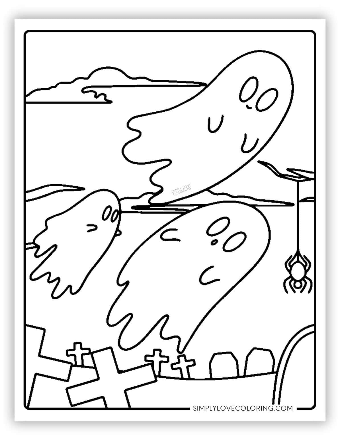 Ghost Coloring Pages (Free PDF Printables) - Simply Love Coloring