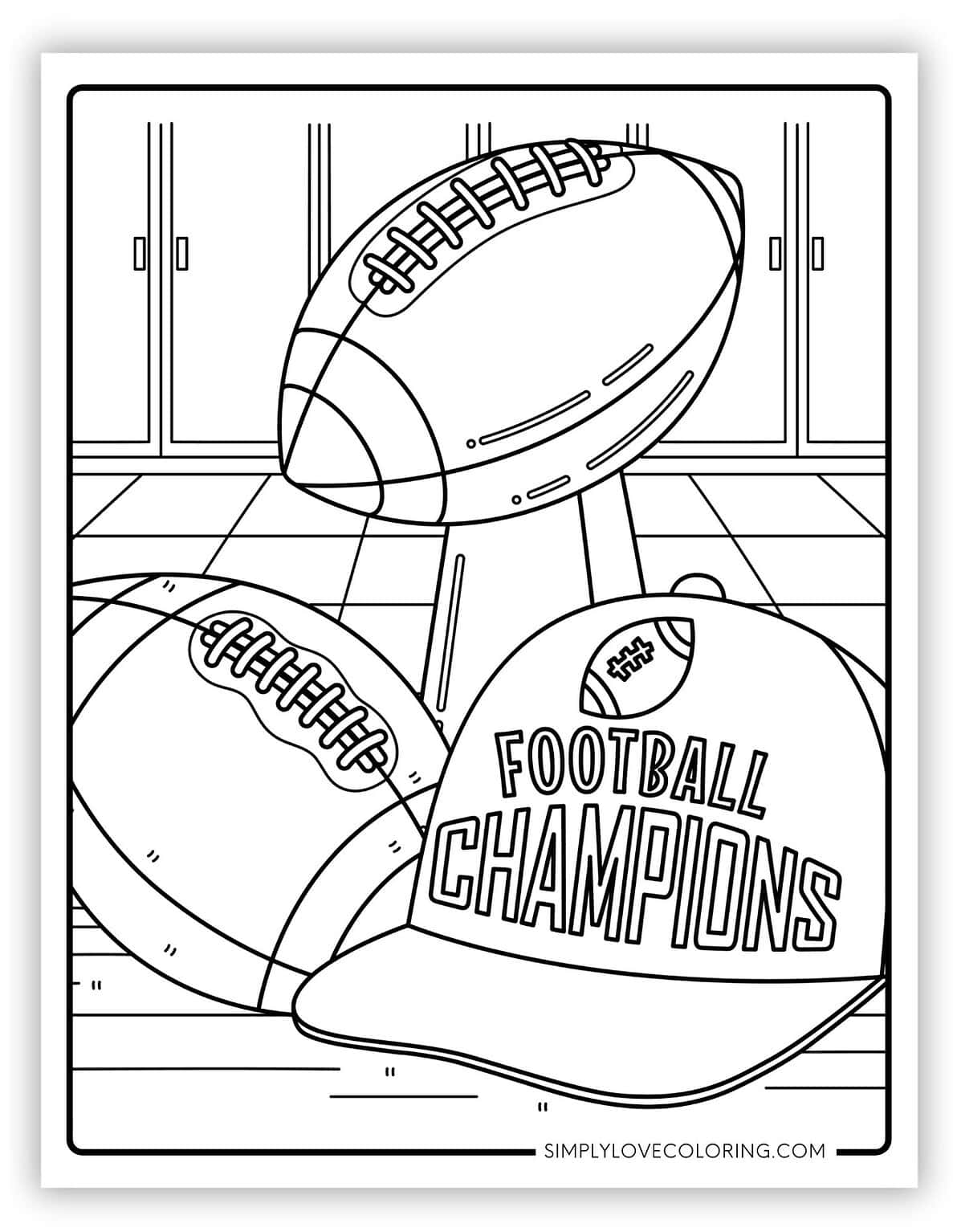 Fun Football Coloring Pages (Free PDF Printables) - Simply Love Coloring