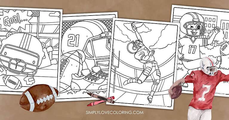 Fun Football Coloring Pages (Free PDF Printables) - Simply Love Coloring