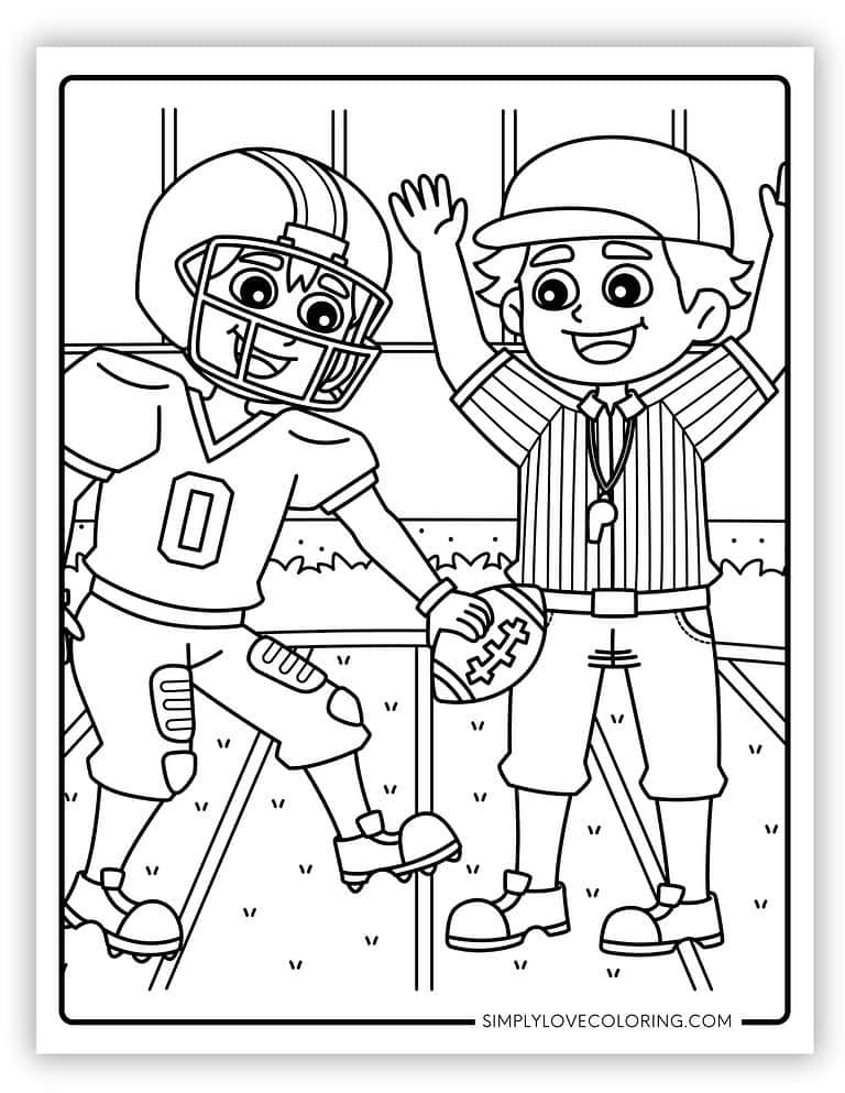 Fun Football Coloring Pages (Free PDF Printables) - Simply Love Coloring