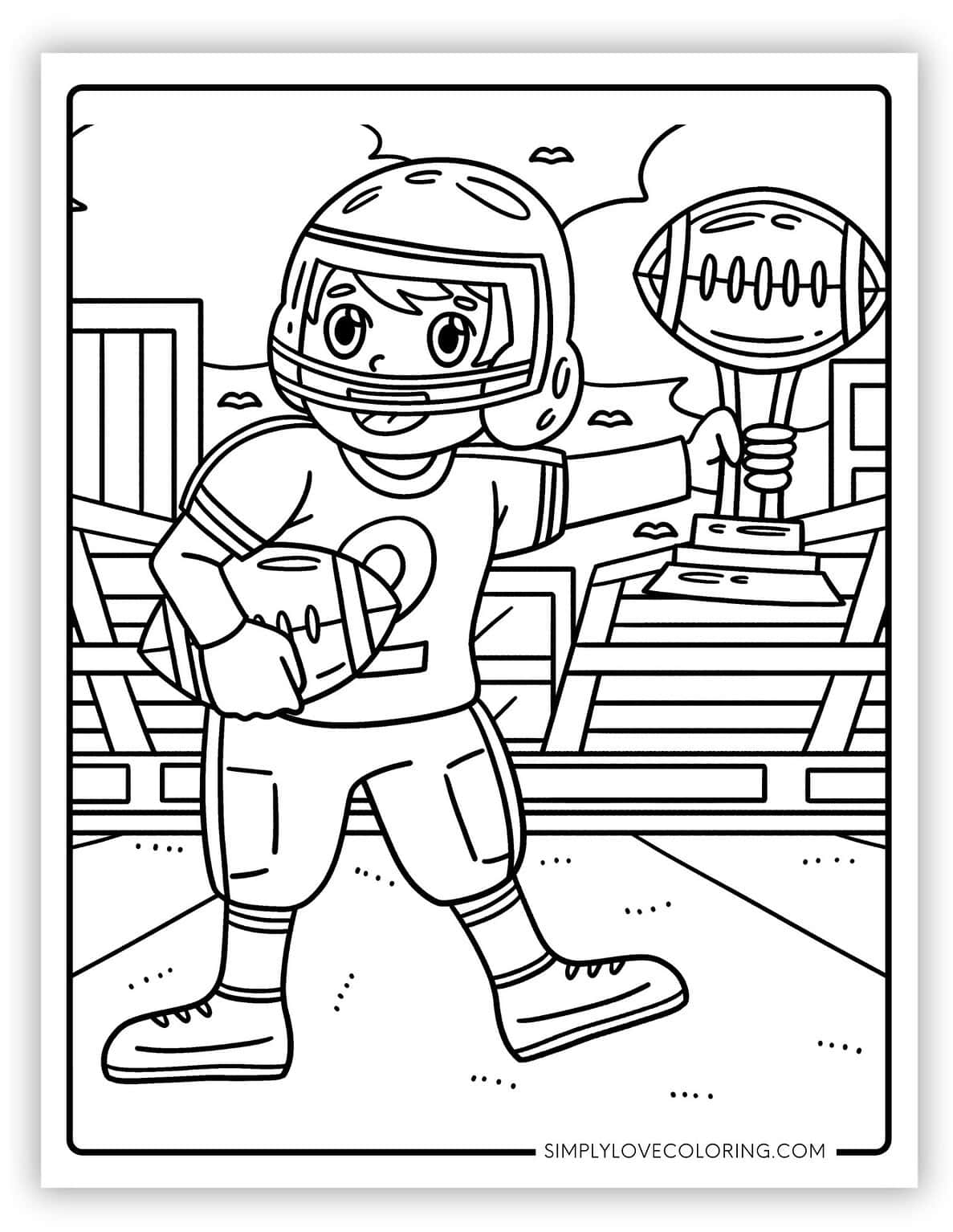 Fun Football Coloring Pages (Free PDF Printables) - Simply Love Coloring