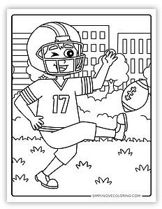 Fun Football Coloring Pages (Free PDF Printables) - Simply Love Coloring
