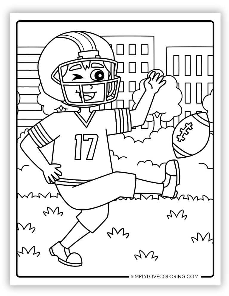 Fun Football Coloring Pages (Free PDF Printables) - Simply Love Coloring