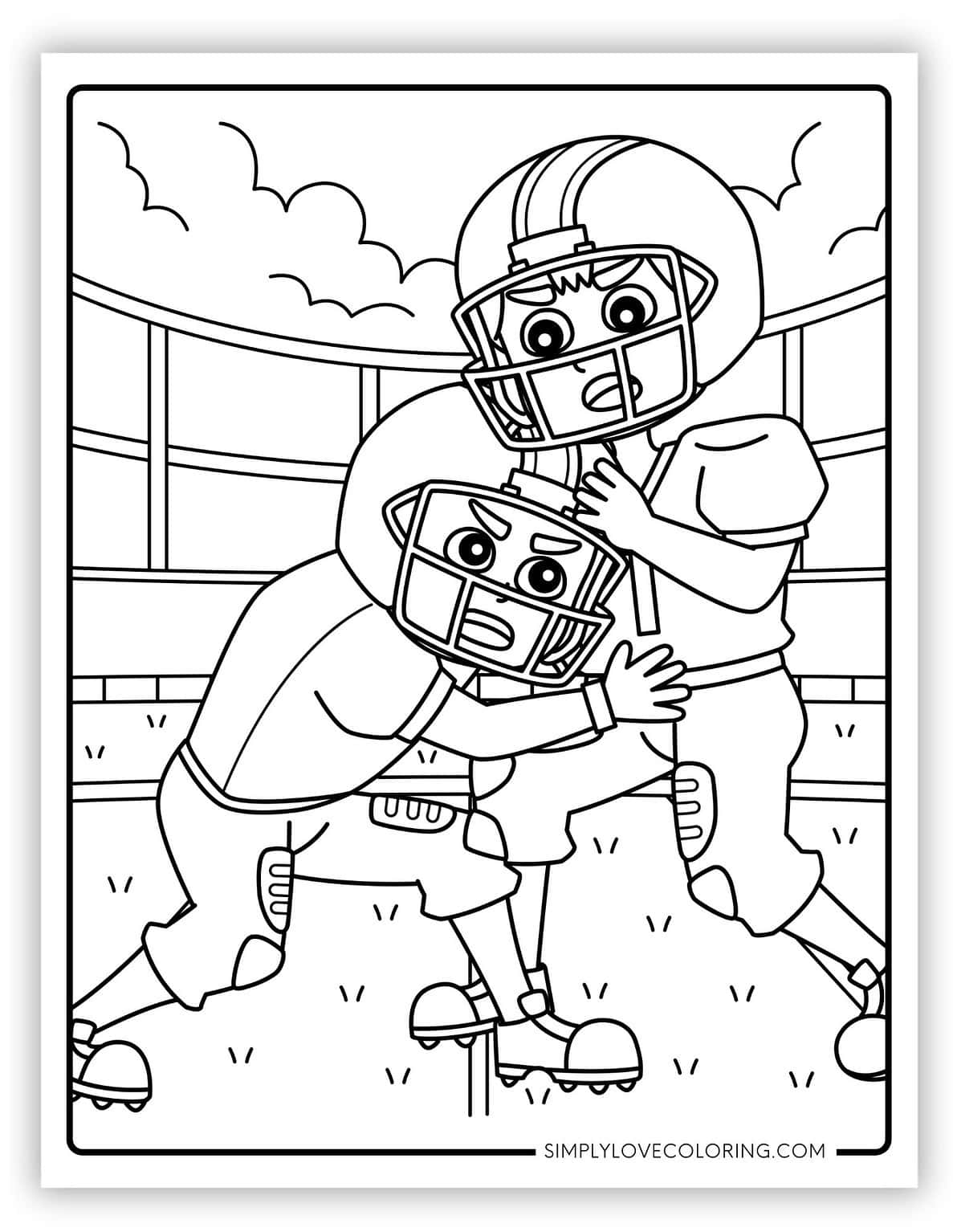 Fun Football Coloring Pages (Free PDF Printables) - Simply Love Coloring