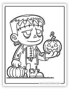 Frankenstein Coloring Pages (Free PDF Printables) - Simply Love Coloring