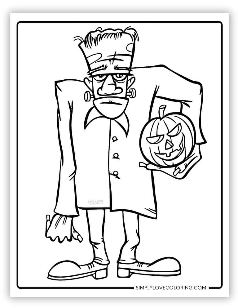 Frankenstein Coloring Pages (Free PDF Printables) - Simply Love Coloring