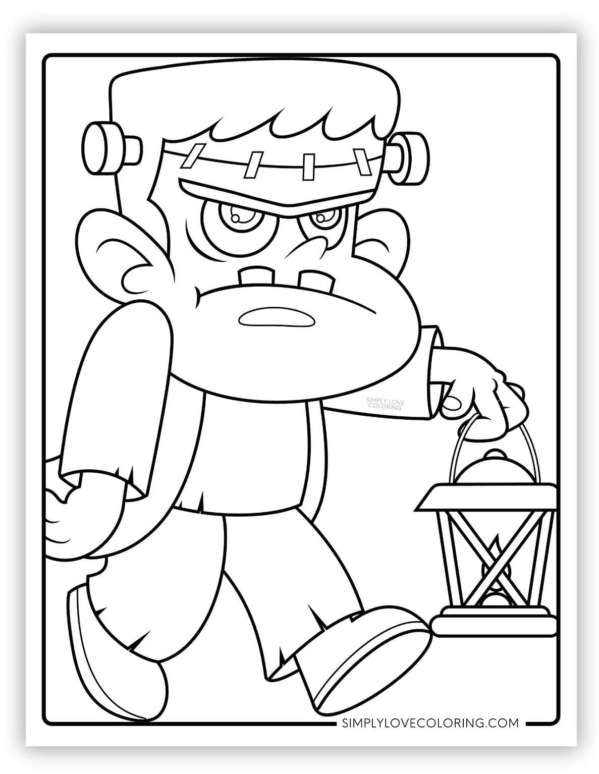 Frankenstein Coloring Pages (Free PDF Printables) - Simply Love Coloring