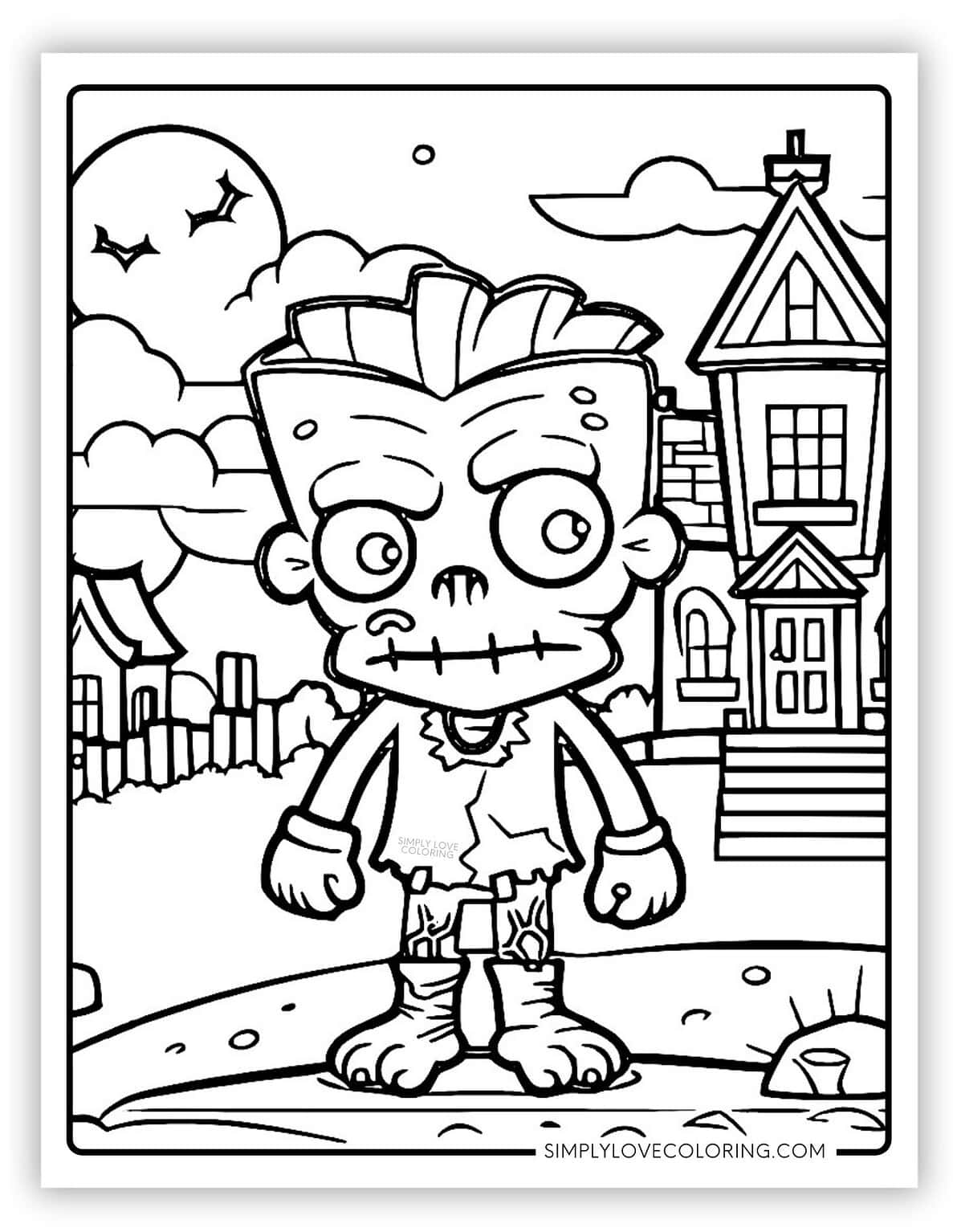 Frankenstein Coloring Pages (Free PDF Printables) - Simply Love Coloring