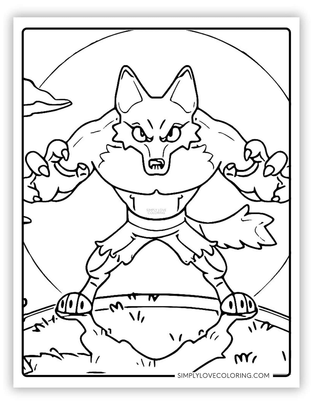 Werewolf Coloring Pages (Free PDF Printables) - Simply Love Coloring
