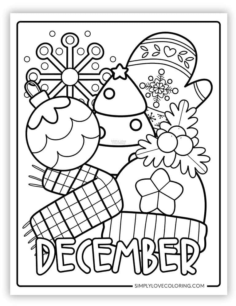 December Coloring Pages (Free PDF Printables) - Simply Love Coloring