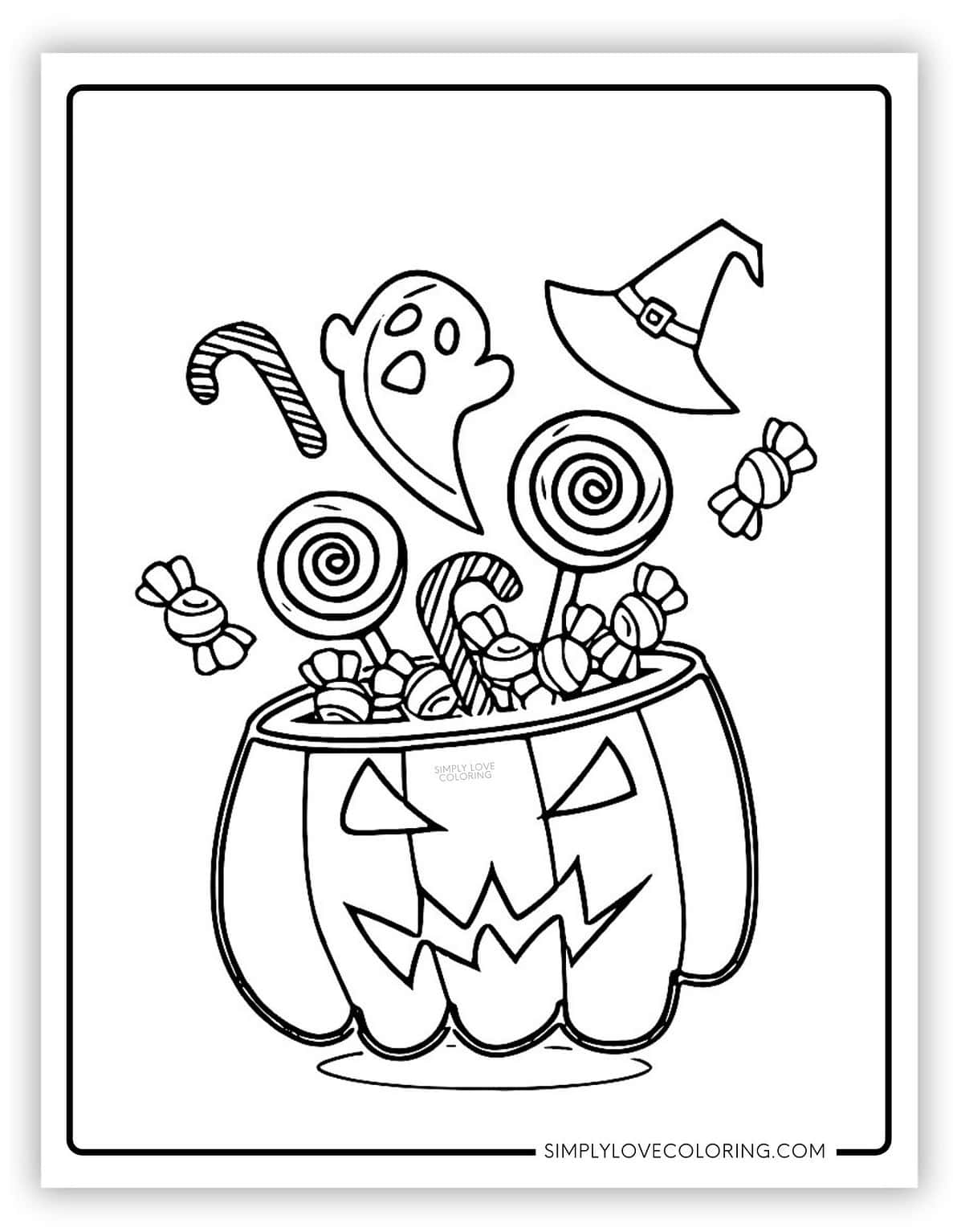 Halloween Candy Coloring Pages (Free PDF Printables) - Simply Love Coloring