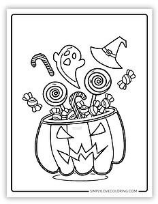Halloween Candy Coloring Pages (Free PDF Printables) - Simply Love Coloring