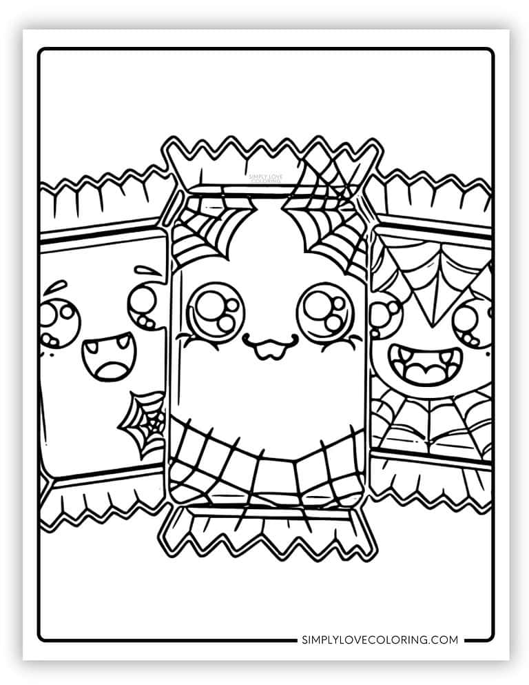 Halloween Candy Coloring Pages (Free PDF Printables) - Simply Love Coloring