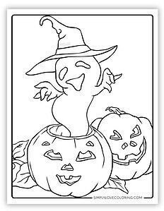 Ghost Coloring Pages (Free PDF Printables) - Simply Love Coloring