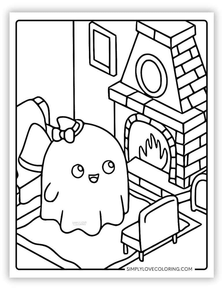 Ghost Coloring Pages (Free PDF Printables) - Simply Love Coloring