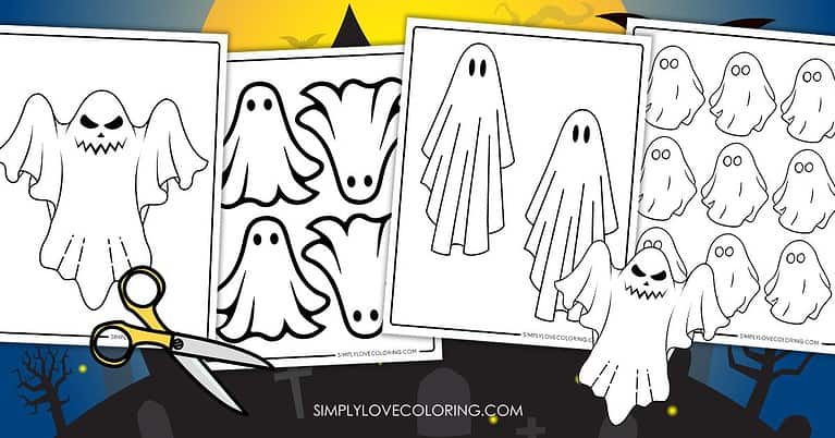 Ghost Templates (Free PDF Printables) - Simply Love Coloring