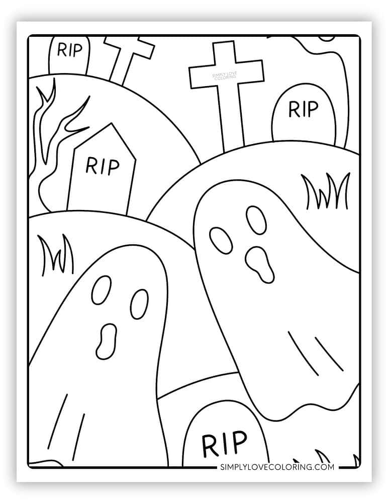 Ghost Coloring Pages (Free PDF Printables) - Simply Love Coloring