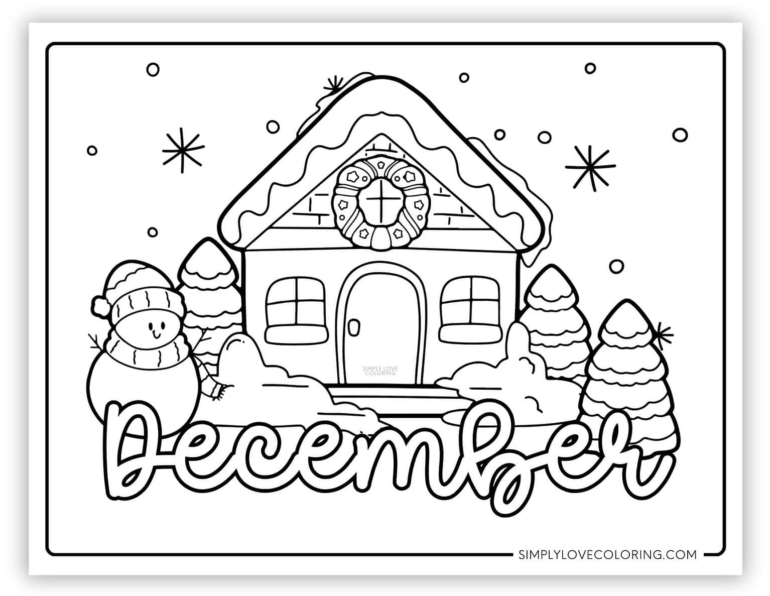December Coloring Pages (Free PDF Printables) - Simply Love Coloring