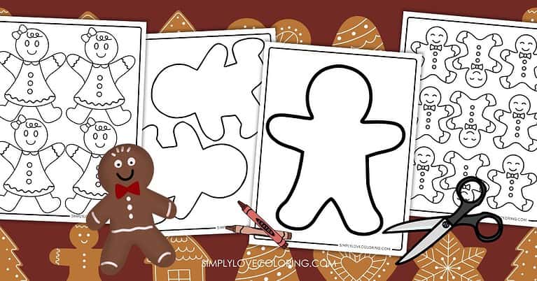 Gingerbread Man Templates (Free PDF Printables) - Simply Love Coloring