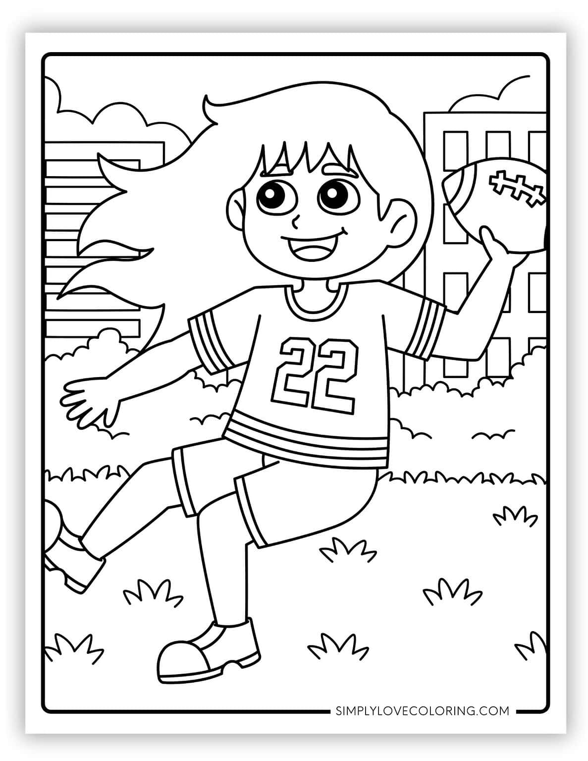 Fun Football Coloring Pages (Free PDF Printables) - Simply Love Coloring