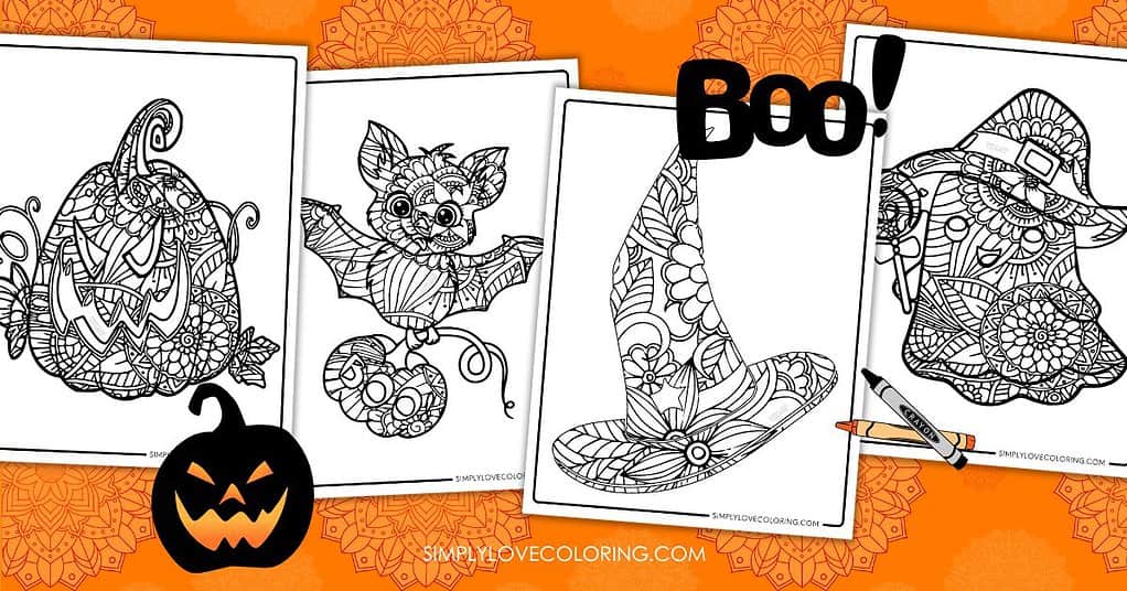 Halloween Mandala Coloring Pages (Free PDF Printables) - Simply Love ...