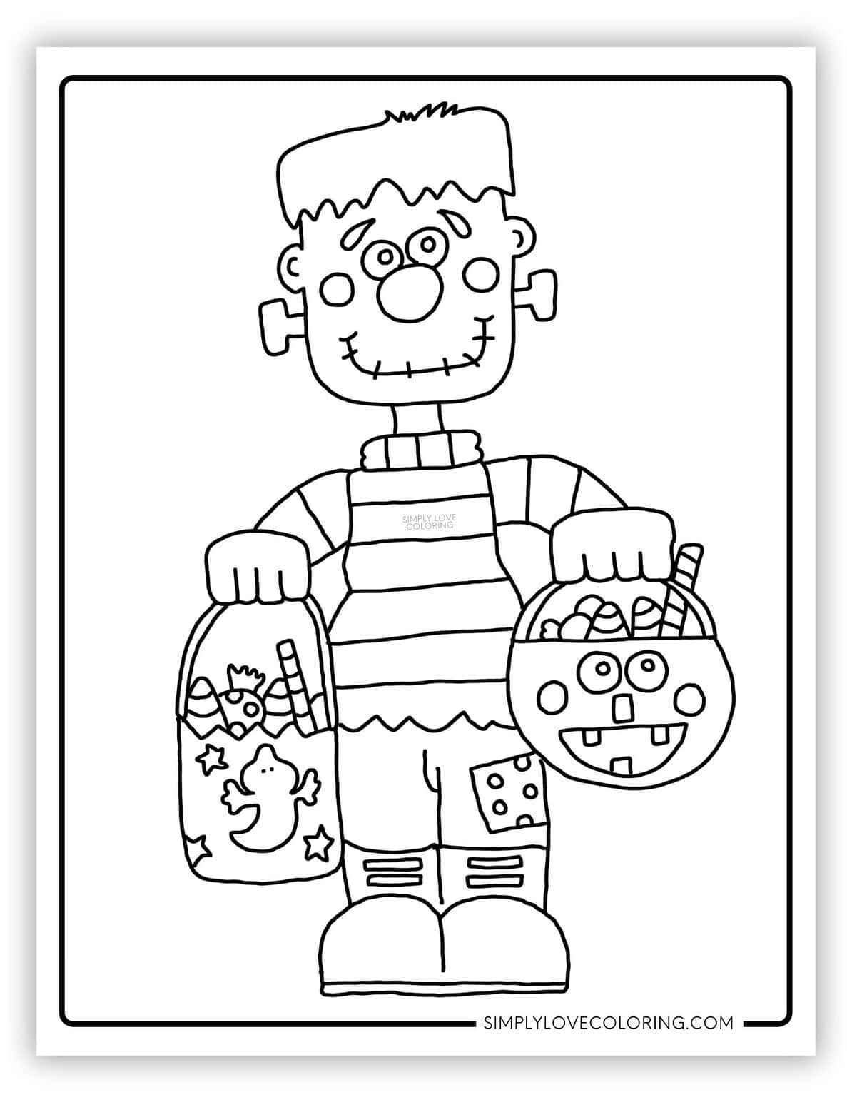 Frankenstein Coloring Pages (Free PDF Printables) - Simply Love Coloring