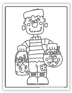 Frankenstein Coloring Pages (Free PDF Printables) - Simply Love Coloring